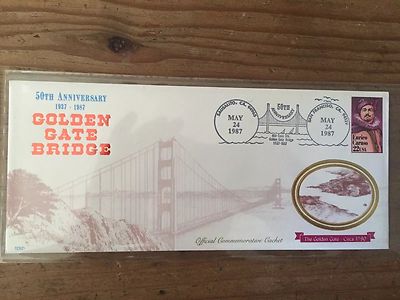 Limited Edition 50th Anniversary Golden Gate Bridge FDC Cachet MINT ...