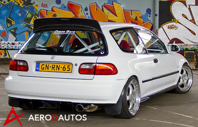 Honda Civic EG Rear Roof Spoiler BYS Style 92-95 ABS Black JDM UK Base ...