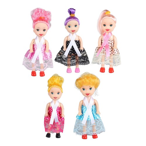 5pcs Girl Mini Dolls Lovely Toy Dolls for 4.33 Inch Tiny Girls Doll | eBay