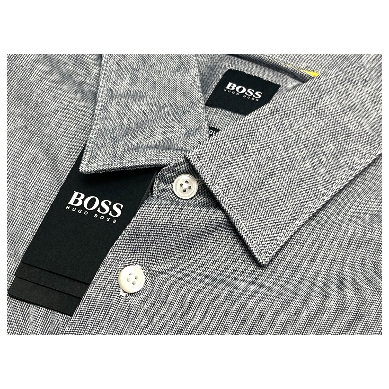 Hugo Boss Mens Long Sleeve Shirt Navy Blue Heather Lukas_F 5045898 $148 ...