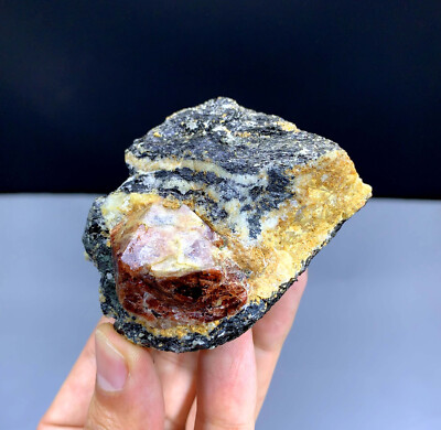 Natural Red Color Zircon on Matrix, Zircon Crystal, Zircon Specimen ...