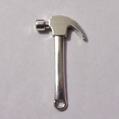 Silver Tone Claw Hammer Tool Pendant Charm Hang Tag | eBay