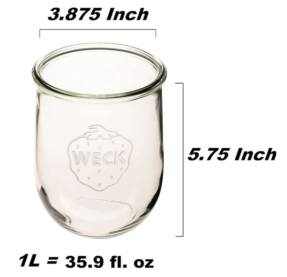 Weck Tulip 1 Liter Jar Aka Sourdough Starter Jar | eBay