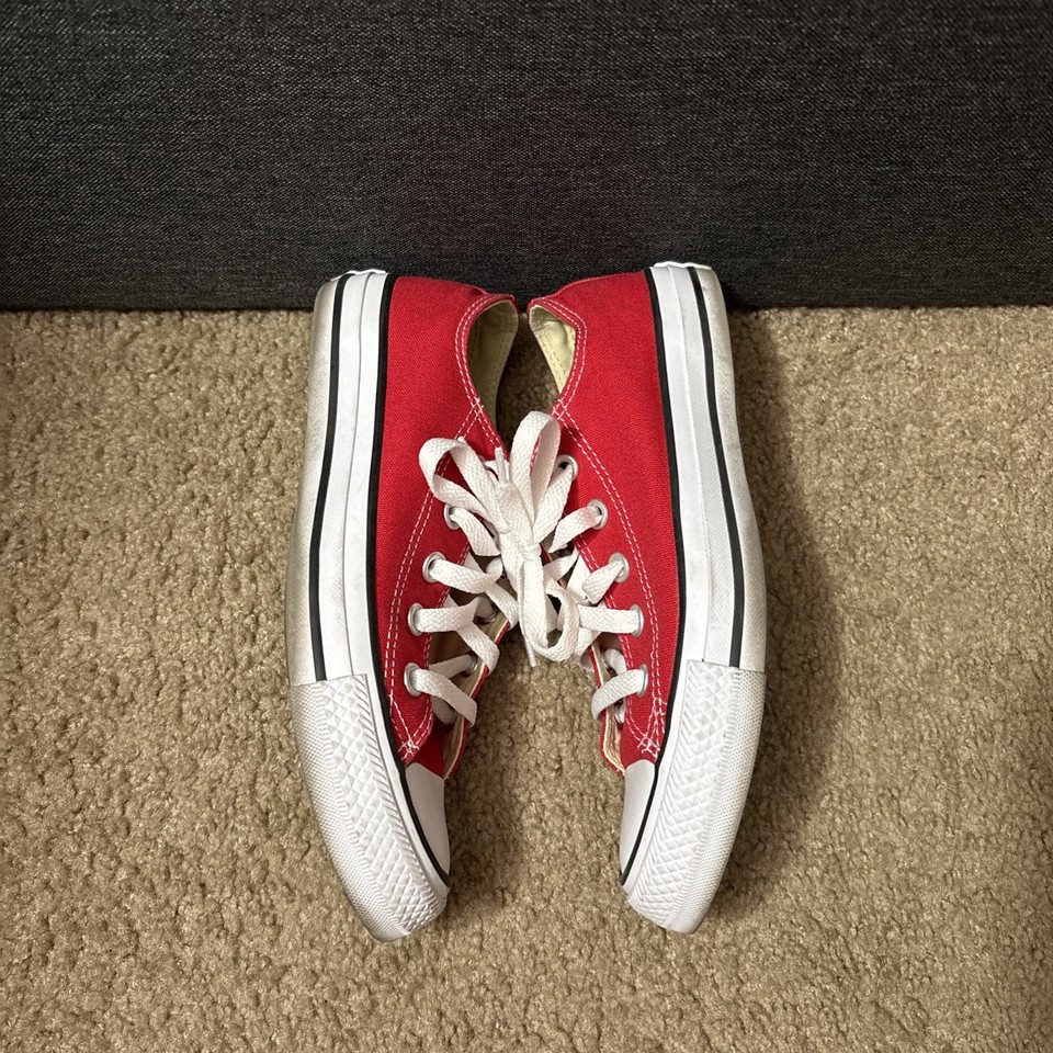 Converse Chuck Taylor All Stars Low-Top Red Canvas Shoes W 6 / M 4 | eBay