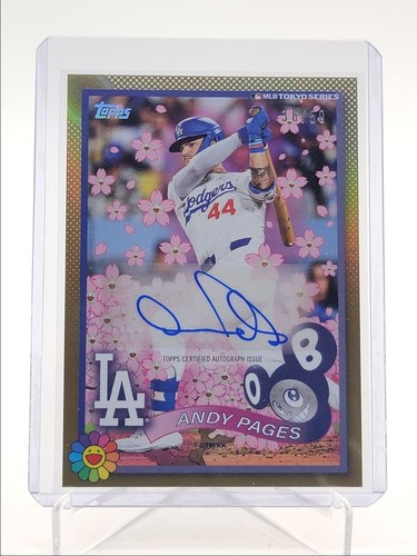 ANDY PAGES 2025 TOPPS MLB TOKYO SERIES AUTOGRAPH GOLD AUTO /50 Q4782 | eBay