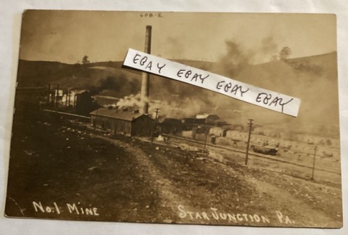 EARLY STAR JUNCTION PA. NO. 1 COAL MINE COKE OVENS RARE RPPC REAL PHOTO ...