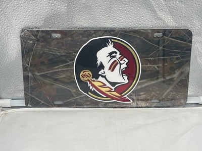 Florida State Seminoles FSU NCAA Camo Mirrored Laser Cut License Plate ...