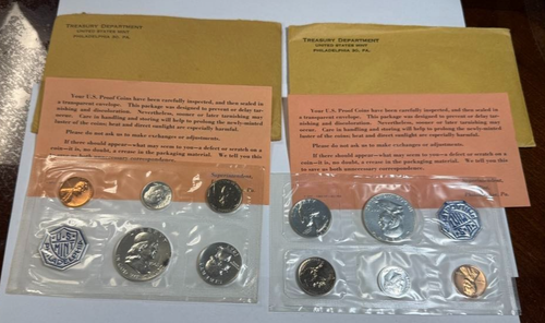 1963 U S MINT SILVER PROOF COIN SET LOT OF 2 SETS | eBay