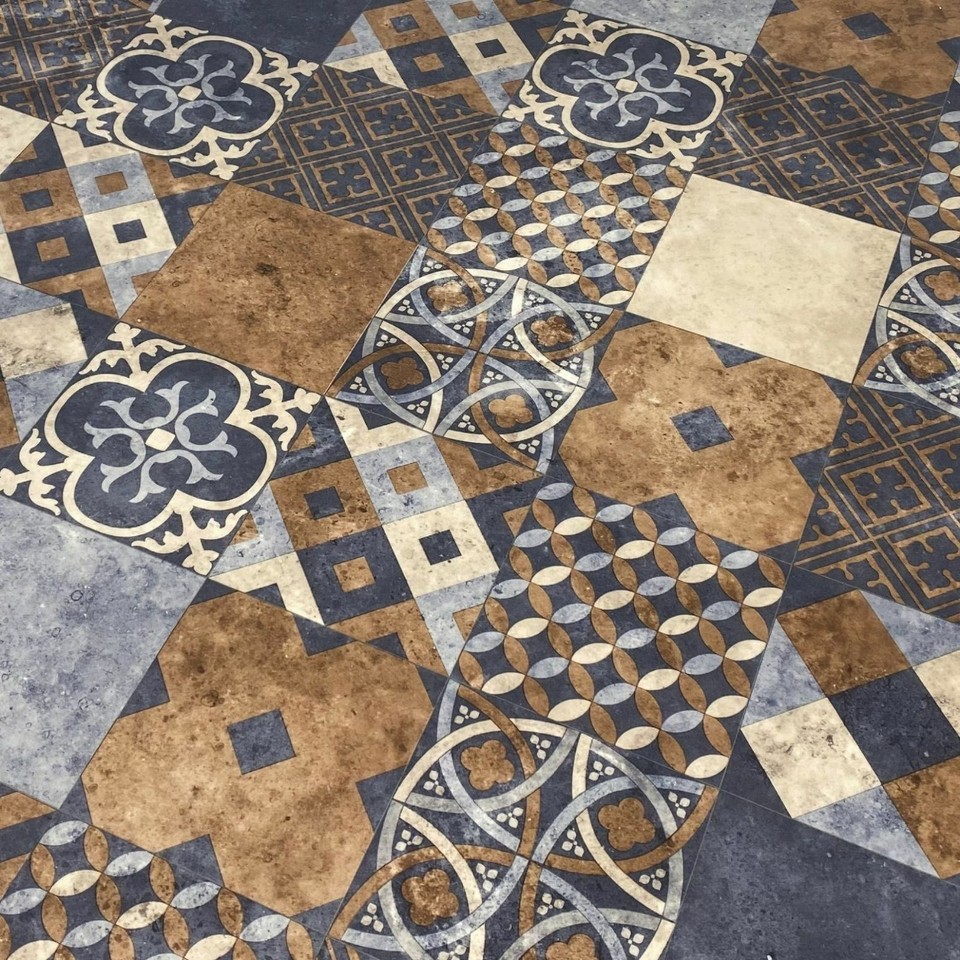 Roll Sheet Vinyl Flooring, Slip Resistant Lino 2 or 4m Cushion Bathroom ...