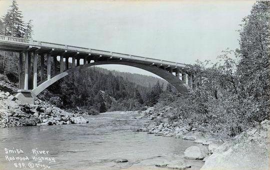 Vintage RPPC Smith River Bridge Redwood Highway CA Patterson Real Photo ...