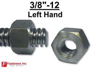 3/8"-12 Acme Heavy Hex Nut Left Hand 2G for Acme Threaded Rod LH 3/8-12 ...