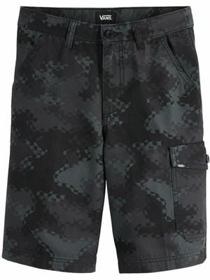 Boys Vans Off The Wall Black Geometric Camo Cargo Denim Shorts 12 | eBay