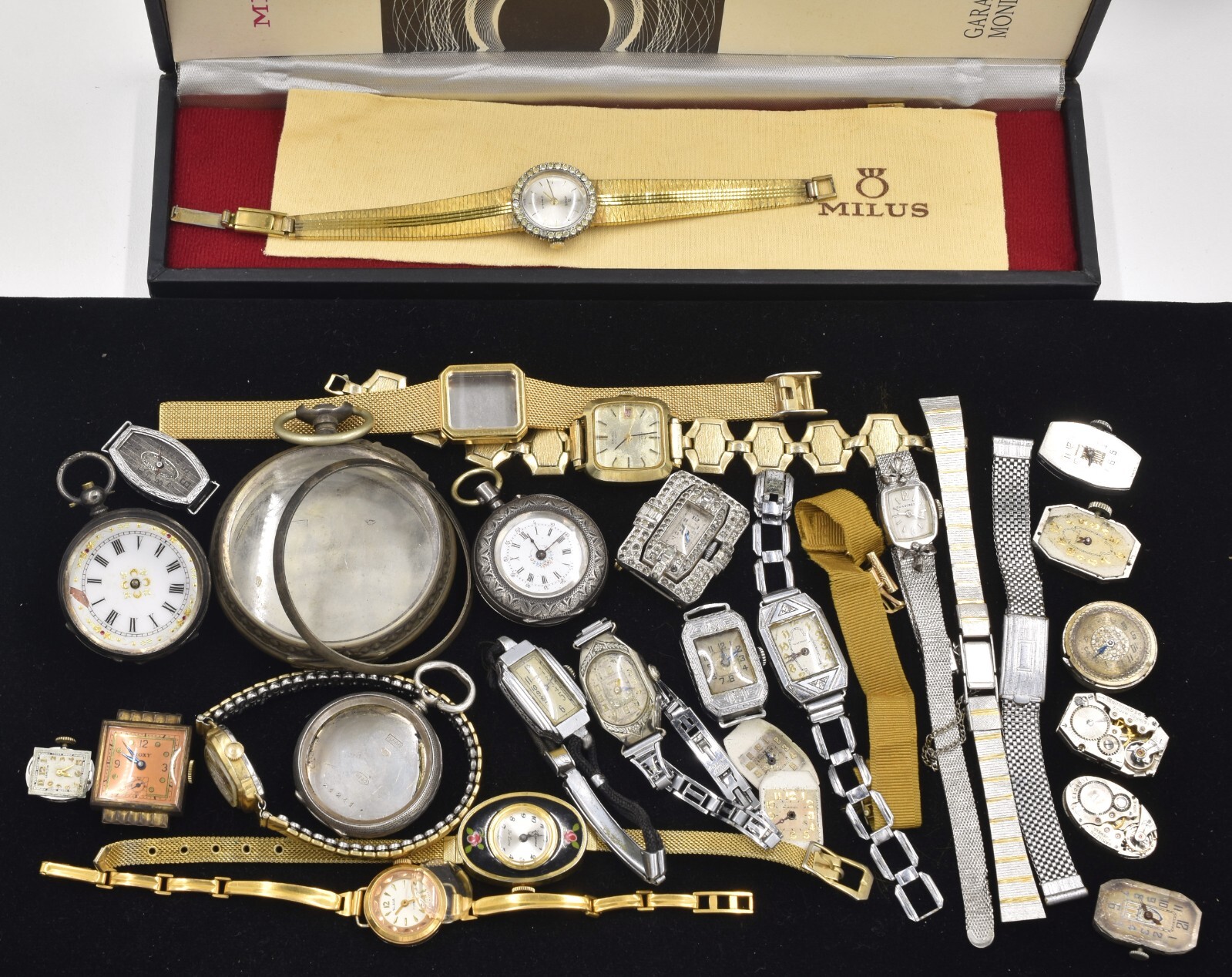 AS IS Broken Antique & Vintage Pocket & Wrist Watches Scrap ~ Lot 7923 ...