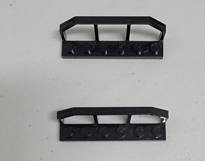 4x LEGO Black Modified Plate 1x6 w/Train Wagon End Fence #6583 | eBay