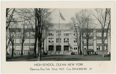 Opening Day for Olean NY High School February 1937 VTG RPPC Real Photo Postcard | eBay
