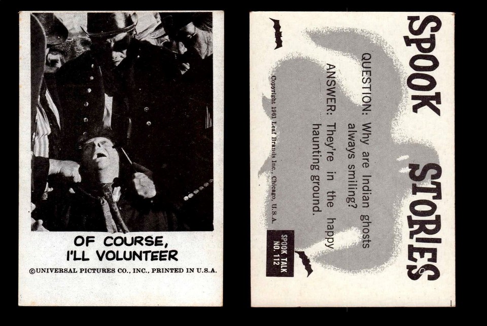 1961 Spook Stories Series 2 Leaf Vintage Trading Cards You Pick Singles ...