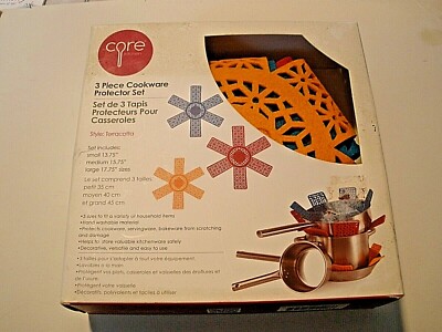 NEW Core Kitchen 3 Piece Cookware Protector Set Terracotta (O36) | eBay