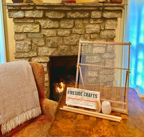 Fireside Crafts Solid Wood Table-Top Weaving Loom, 25.2 H X 19.3 W ...