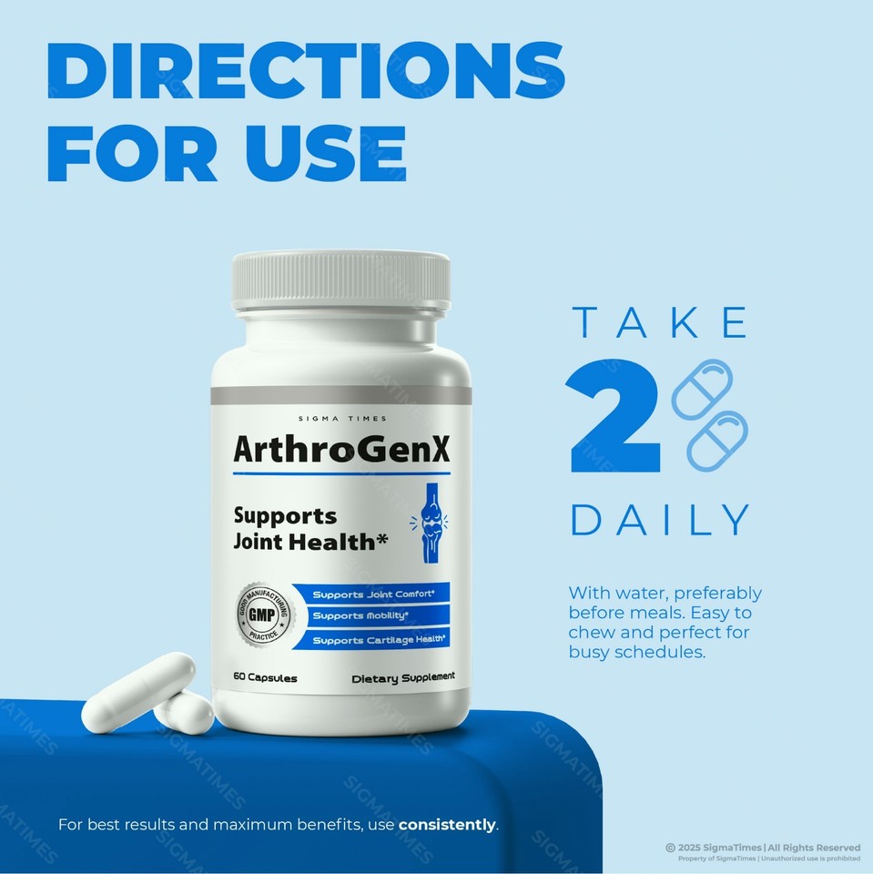 ArthroGenX Capsules, Arthro GenX Premium Supplement for Healthy Joints ...
