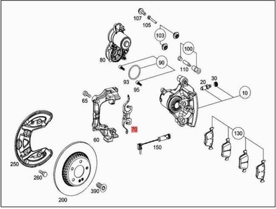 Genuine MERCEDES A205 C205 C253 S205 W205 Spring for brake shoe ...