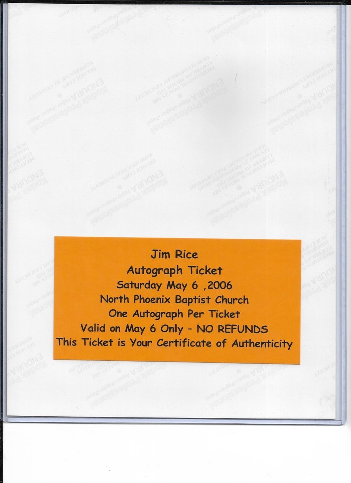 Jim Rice SIGNED Boston Red Sox HOF 8 x 10 | eBay