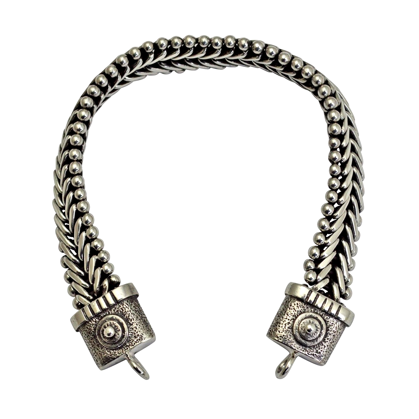 Tabra 925 Sterling Silver Heavy Hand Woven & Cast Bracelet Connector ...