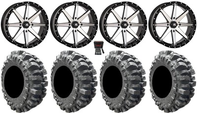 High Lifter HL10 20" Wheels Machined 33" Bogger Tires Textron Wildcat ...