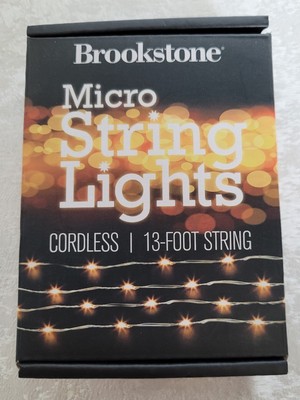 Brookstone micro string lights cordless 13 foot string | eBay