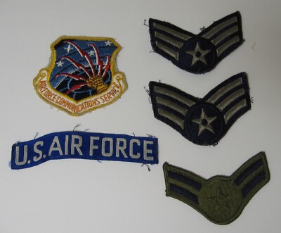 1980's US Air Force USAF Rate Patches/ Command Comm. Center Service ...