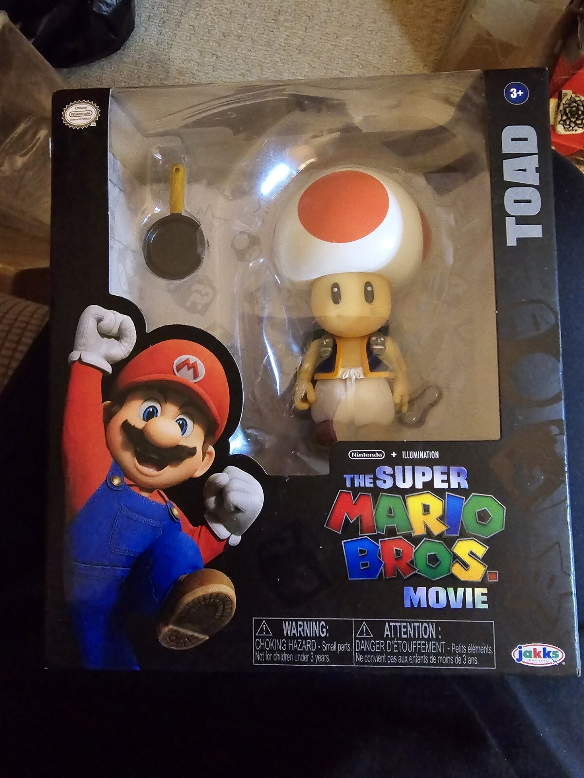 Nintendo The Super Mario Bros. Movie Toad Figure with Frying Pan ...