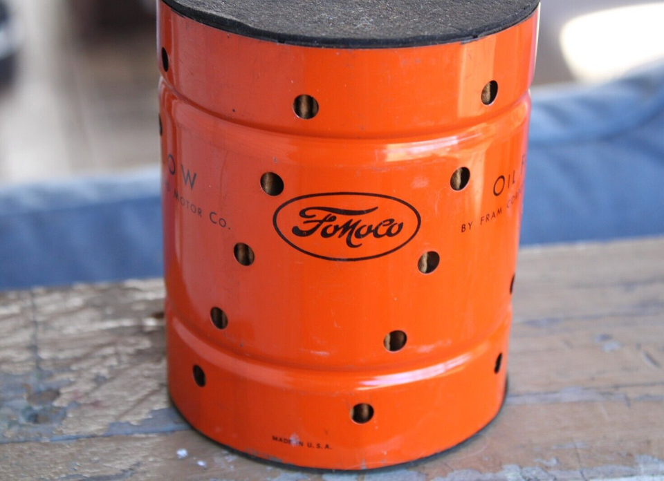 NEAR MINT ~HARD TO FIND~ 1950s era FOMOCO FORD Old Metal Oil Filter ...