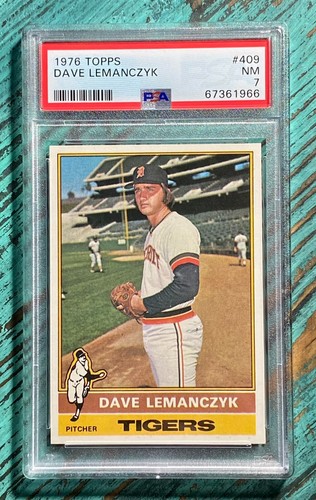 DAVE LEMANCZYK Detroit Tigers 1976 Topps #409 PSA 7 NM | eBay