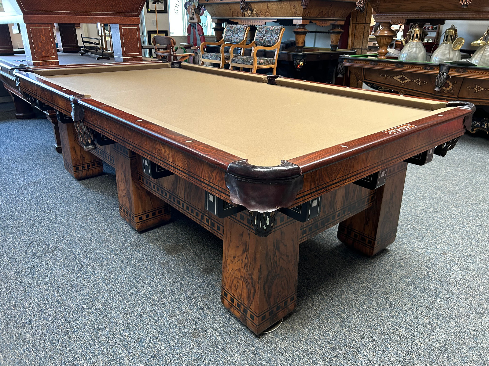 9' 1900's Brunswick Balke Collender Alexandria Antique Pool Table ...
