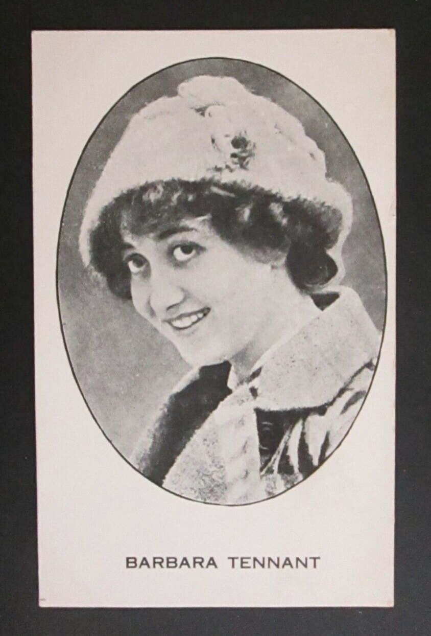 Barbara Tennant Silent Screen Actress Blank Back Postcard Sized Read ...
