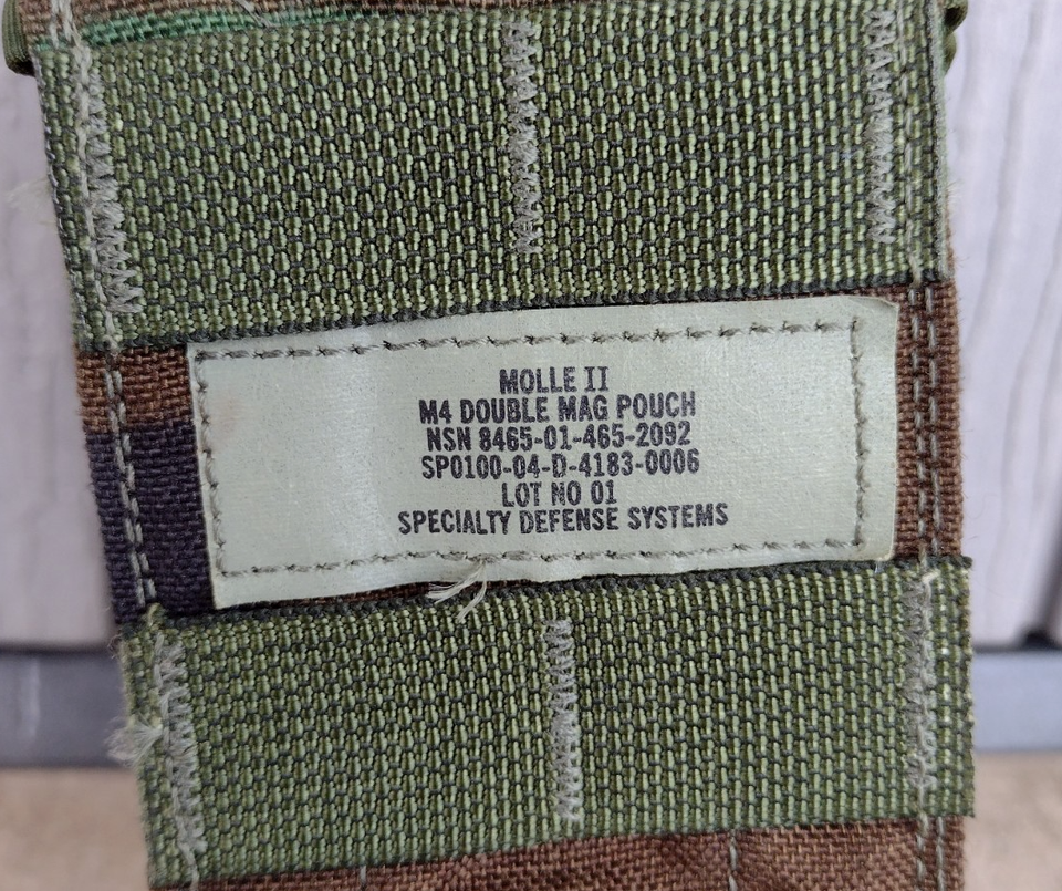 USGI MOLLE DOUBLE MAG POUCH WOODLAND CAMO 30rd MAG POUCH 2004 | eBay
