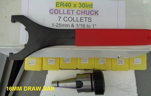 ER40 Collet Chuck 30int shank 7 collets covers Metric & Imperial Cutters ^ 25mm | eBay Australia
