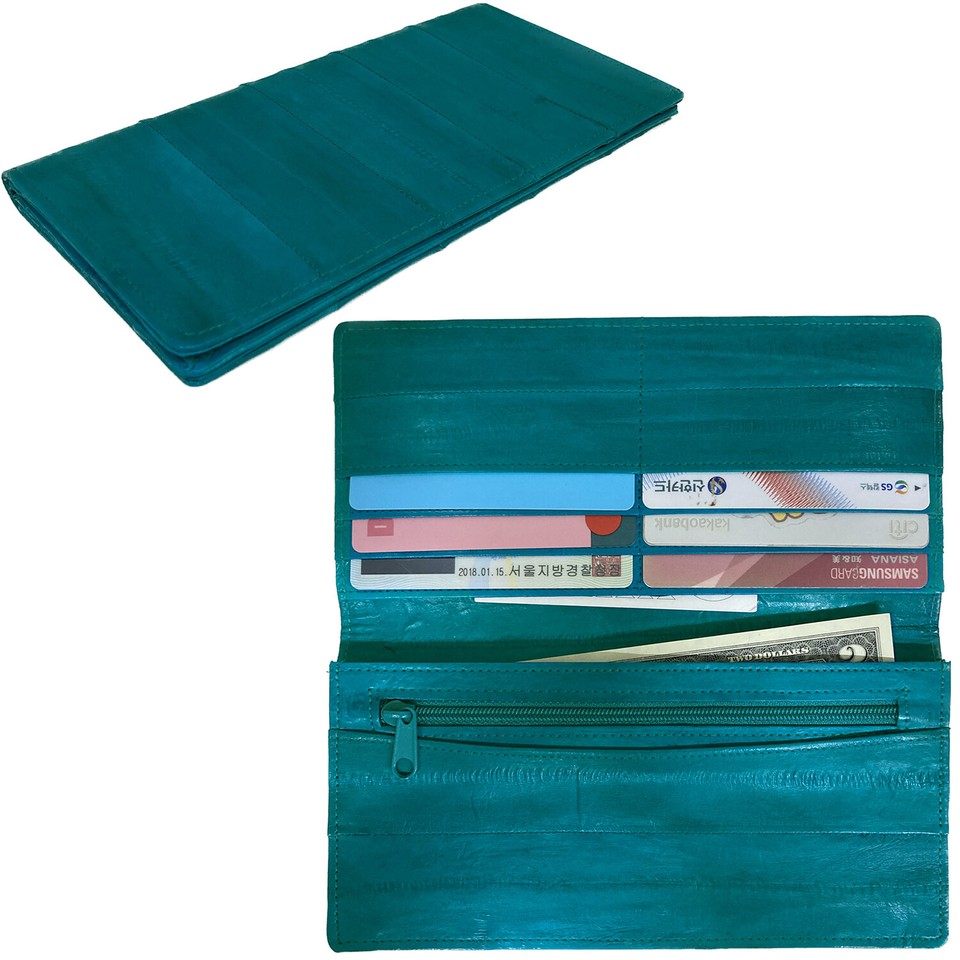 Genuine Eel Skin Wallet Coin Purse Slim Wallet Bifold Wallet | eBay UK