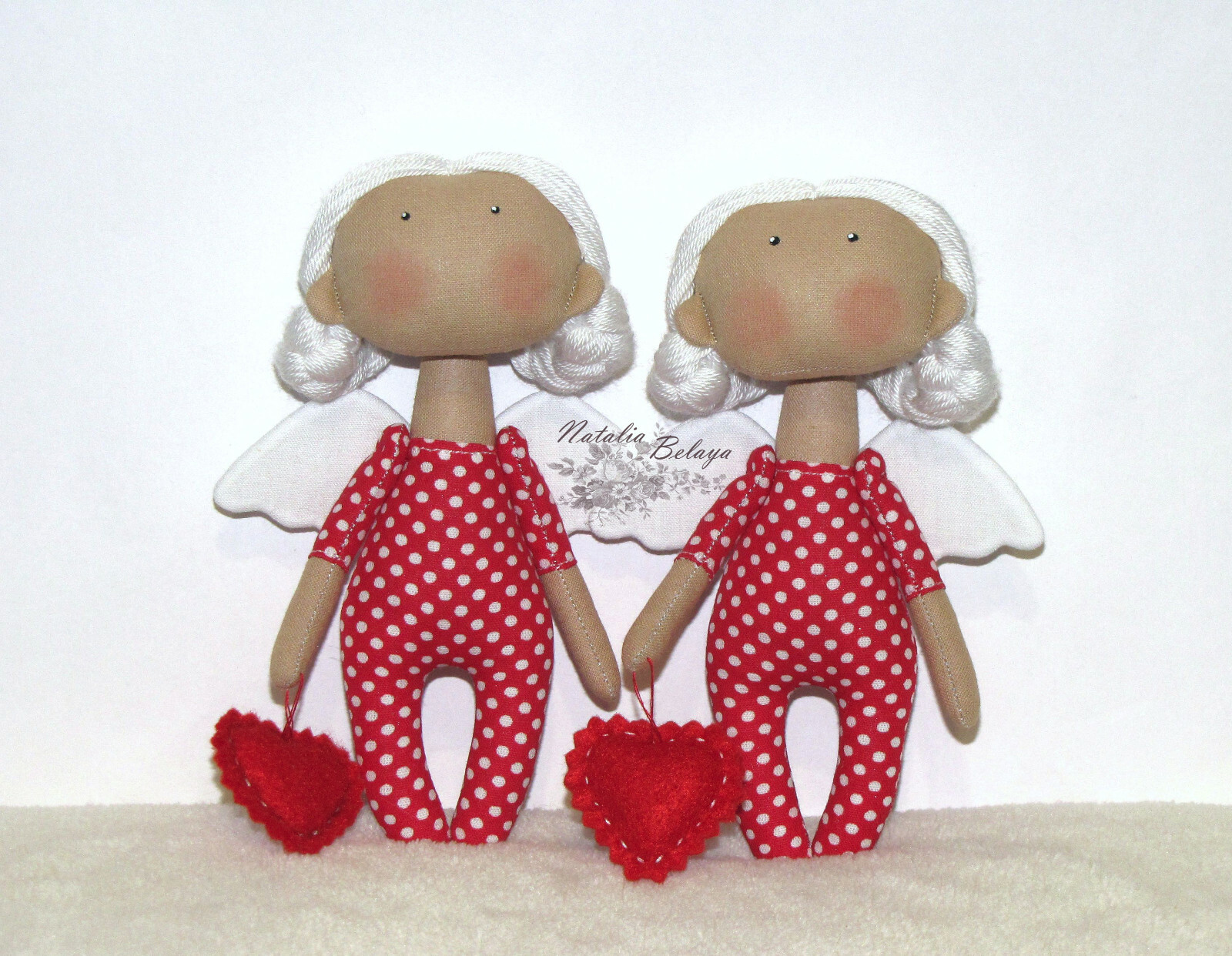 Cloth Doll Angel Stuffed Interior Doll Tilda Style Cute Fabric Little ...