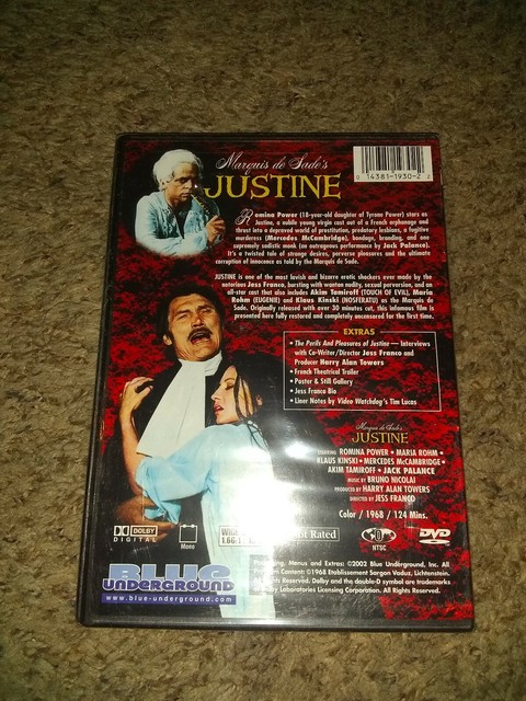 Marquis De Sade's Justine DVD 1968 Jess Franco Film Romina Power 2002 ...