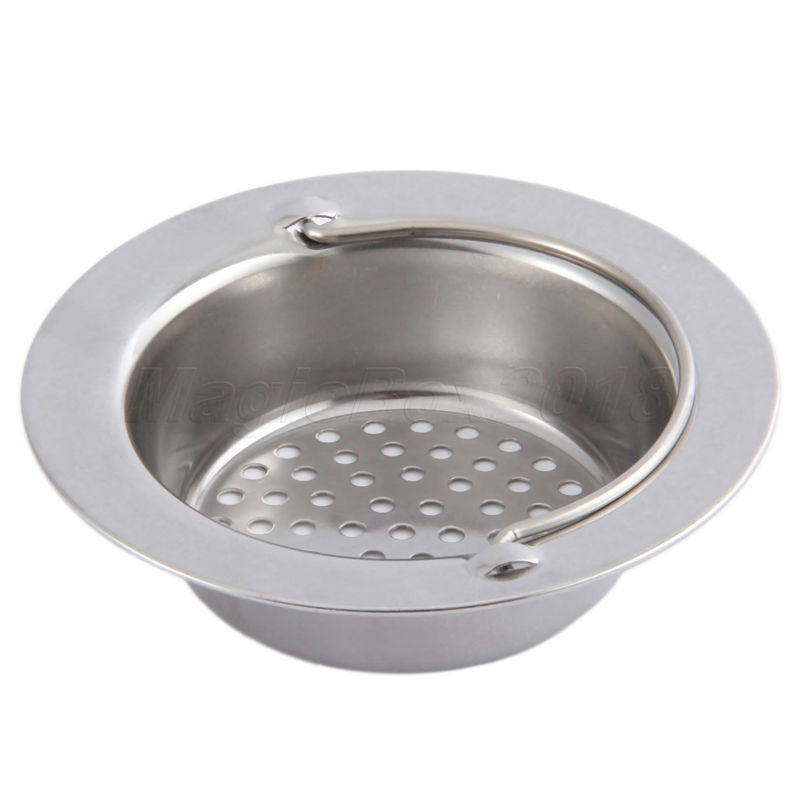 Stainless Steel Home Kitchen Basin Sink Strainer Drainer Waste Filter ...