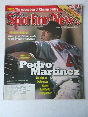 Pedro Martinez The Sporting News October 11, 1999 Boston Red Sox | eBay