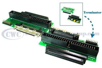 SCSI Adapter VHDCI 0.8mm to 68Pin Female & IDC 50Pin Male with ...
