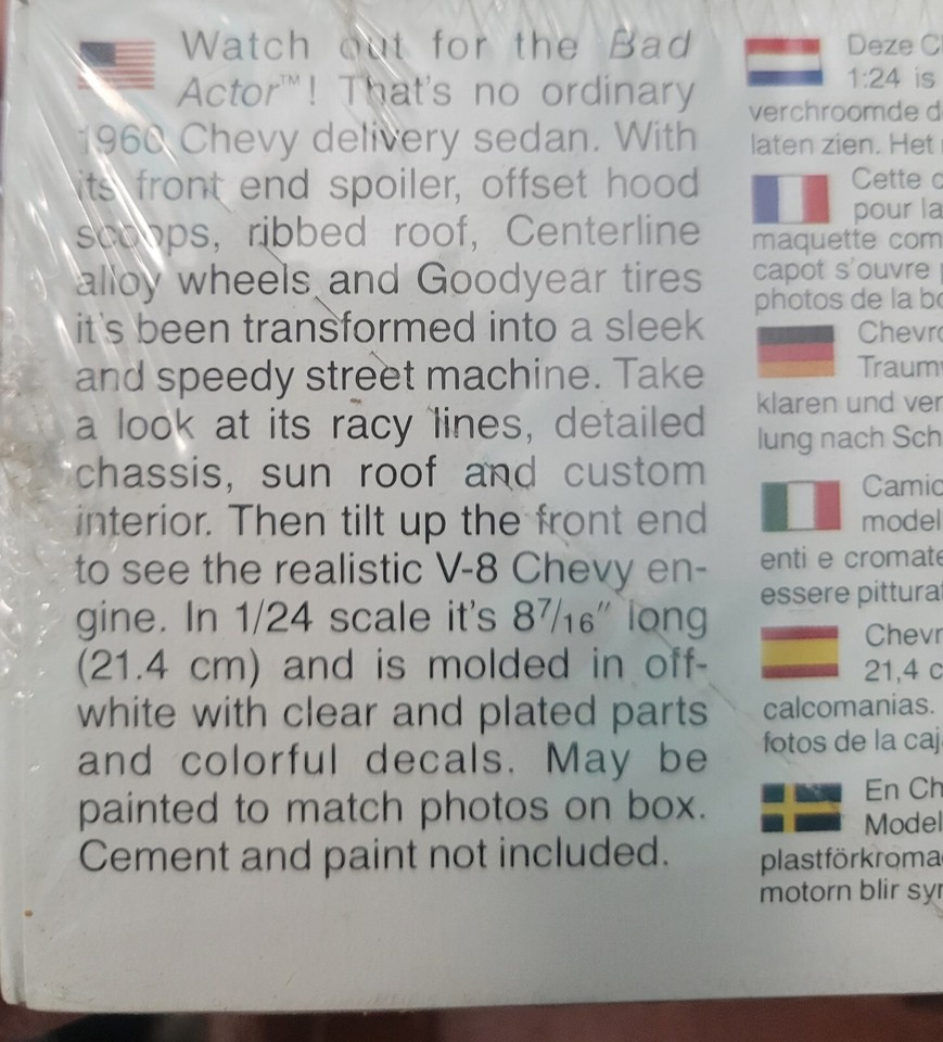 Monogram Bad Actor 1960 1/24 Scale 2267 | eBay