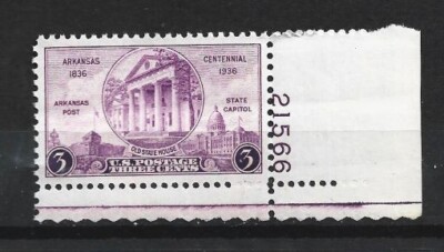 US Stamps -Scott # 782/A255-3c-Mint/NH-OG-1936-With Plate Number | eBay