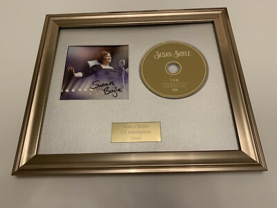 PERSONALLY SIGNED/AUTOGRAPHED SUSAN BOYLE - TEN FRAMED CD PRESENTATION ...
