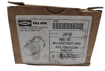 Box of 5 UNY50 Killark-Hubbell Electrical Products Fittings, UNY Series ...