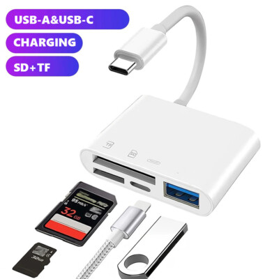 USB to Card Reader Adapter USB Camera Micro SD Memory Slot for iPhone ...