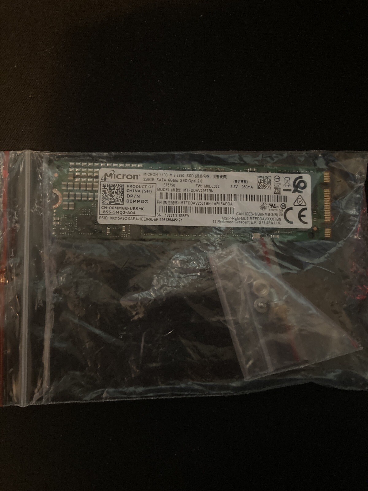 Micron MTFDDAV256TBN 256 GB,Internal,M.2 2280 Solid State Drive for ...