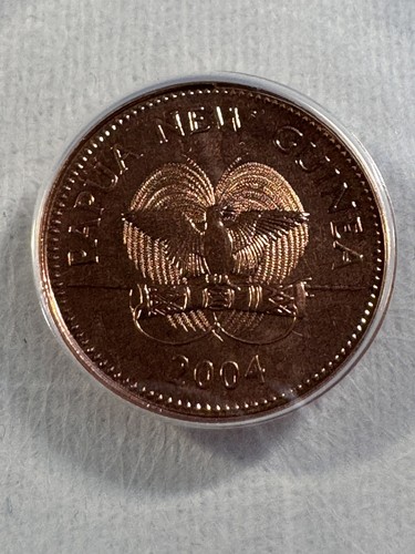 2004 Papua New Guinea 1 Toea Graded MS 68 RD by ANACS Birdwing ...