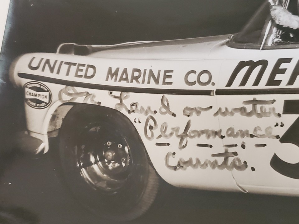 Rare Vintage Racing NASCAR picture autographed by Frank Rebel Mundy ...
